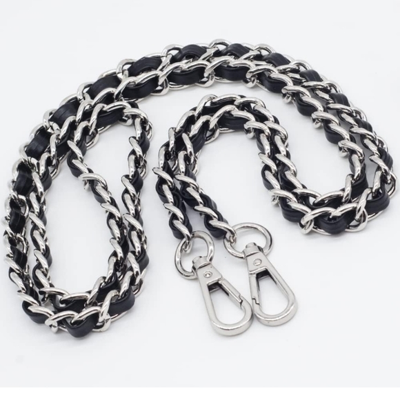 SUPXINJIA | Accessories | Purse Chain Strap With Leather Metal Chain ...
